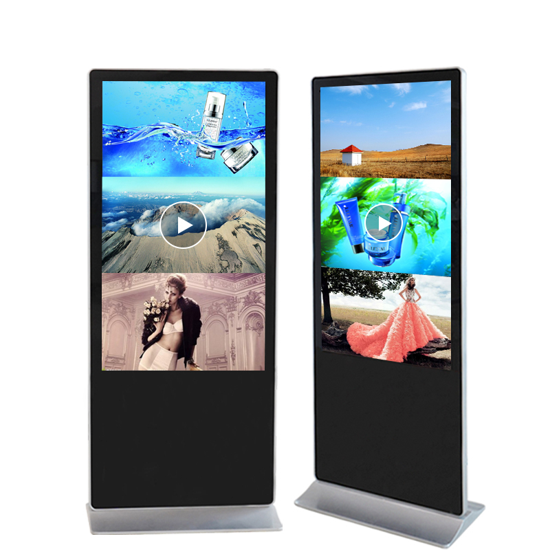 High Resolution Portable Vertical Smart Split Screen 65" Ad Player from ...